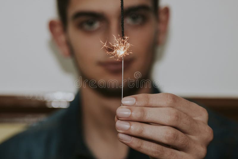 Hands Holding the Flare Burning Stock Image - Image of fire, holding ...