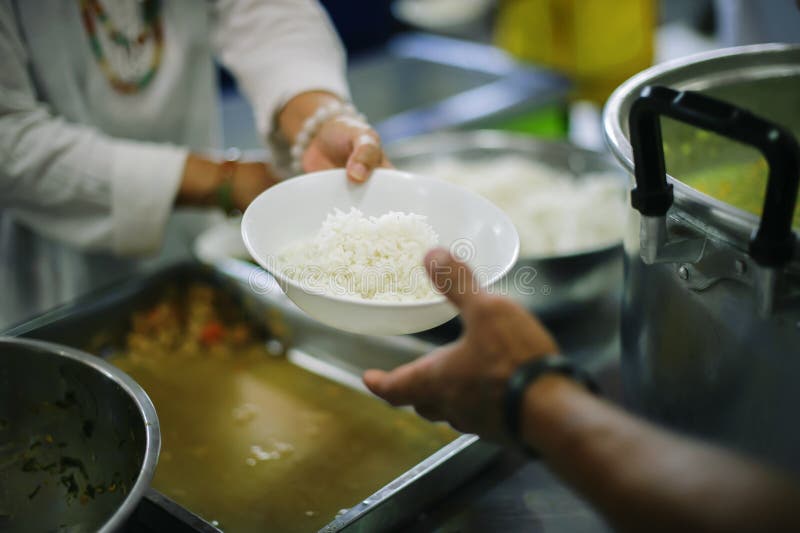 Hands Holding Food: Hunger Problems are Assisted by People in Society ...
