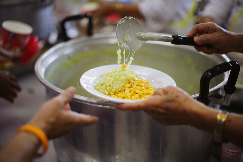 Hands Holding Food: Hunger Problems are Assisted by People in Society ...