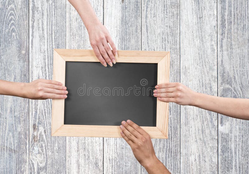 Hands holding frame stock photo. Image of copy, space - 41112882