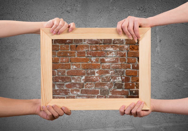 Hands holding frames stock image. Image of background - 41113519