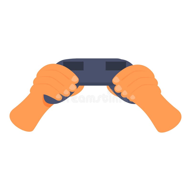 Hands Holding Gamepad Playing Video Game Console Stock Vector ...