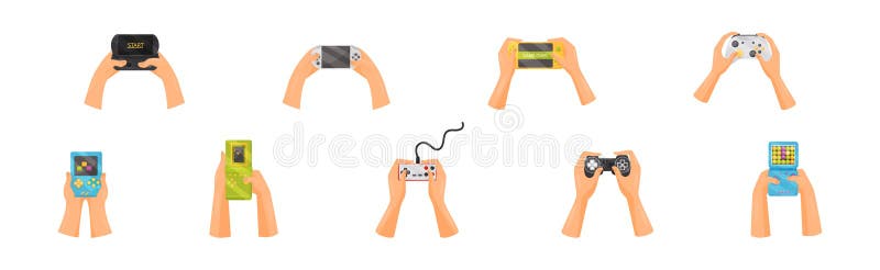 Hands Holding Controller Stock Illustrations – 417 Hands Holding ...