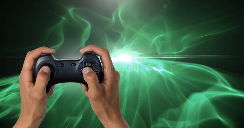 Hands Holding Gaming Controller Stock Photo - Image of copy, console ...