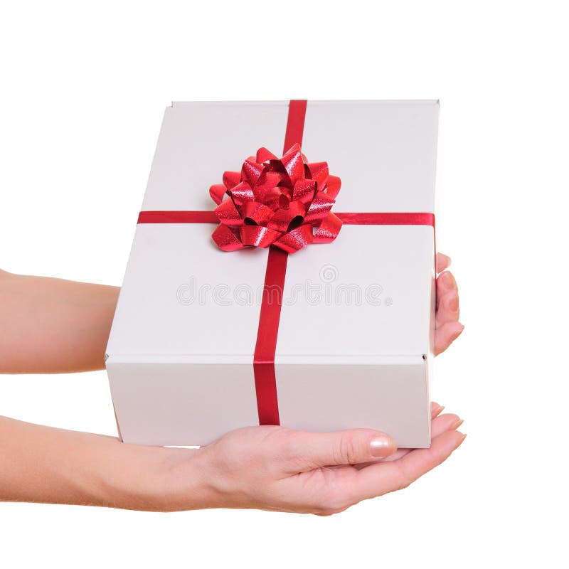 Hands Holding Beautiful Gift Box Stock Image - Image of hand, merry ...