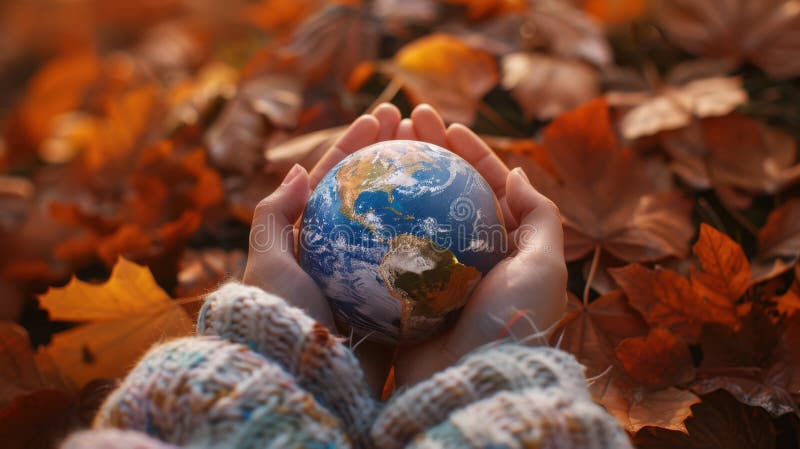 The Hands Holding the Earth. AI Generated Stock Image - Image of care ...