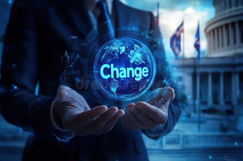 Hands Holding the Globe Symbolize Global Change and Responsibility in a ...