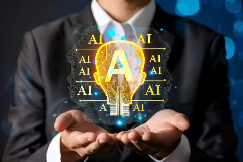 Hands Holding a Glowing AI Symbol, Symbolizing the Power and Potential ...