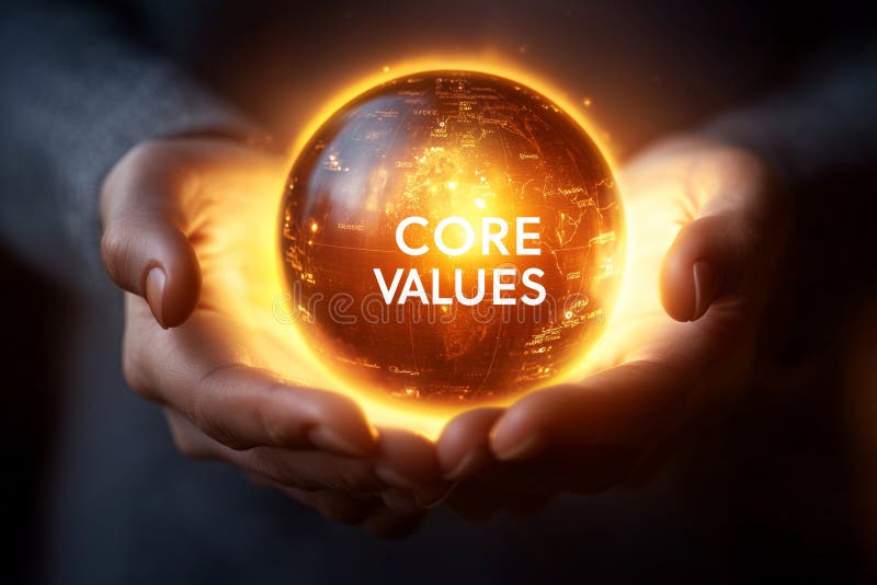 Hands Holding a Glowing Globe Stock Illustration - Illustration of ...