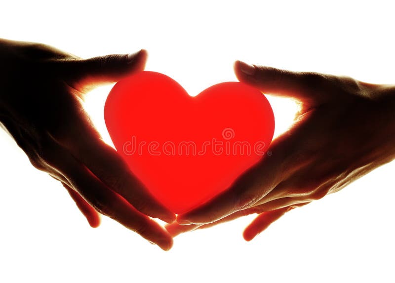 Red heart with open arms stock image. Image of affability - 18049303