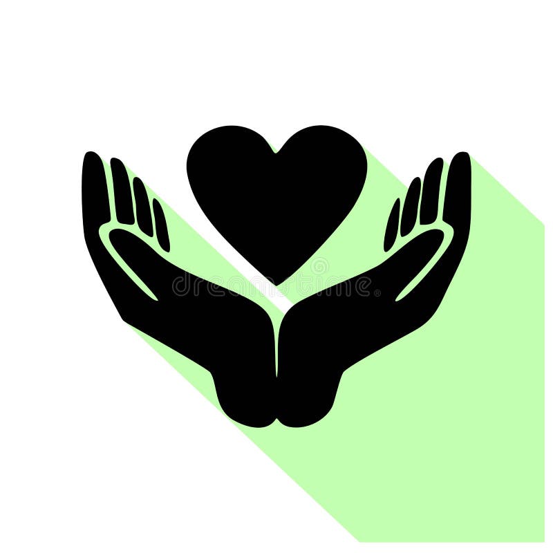 Hands Holding Heart Icon. Simple Illustration of Hands Holding Heart ...