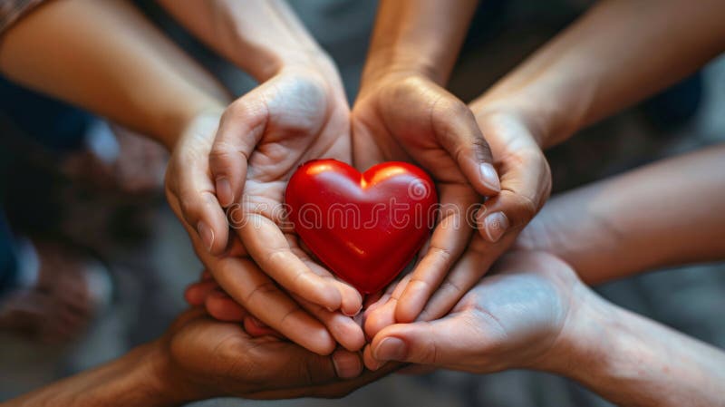 Hands Holding Heart, Symbolizing Unity and Diversity. Suitable for ...