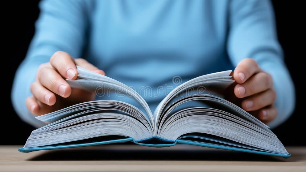 Hands Holding a Levitating Book Stock Illustration - Illustration of ...