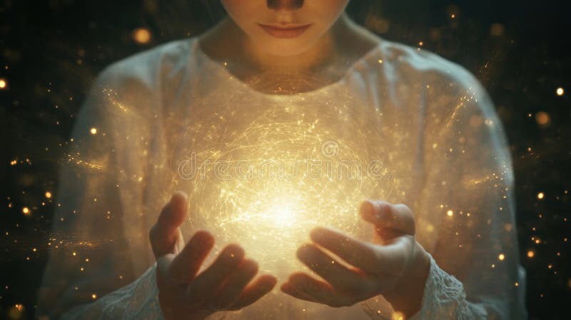 Hands are Holding Light Energy. Healing Concept Stock Photo - Image of ...