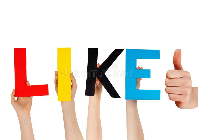 Hands holding LIKE stock image. Image of fond, agreement - 30973849