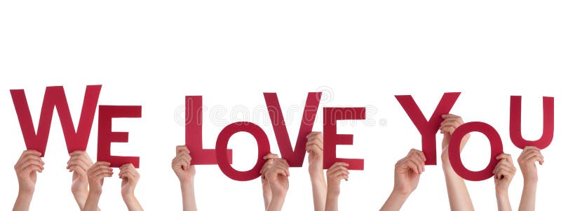 Hands Holding we Love You stock photo. Image of symbol - 37746626