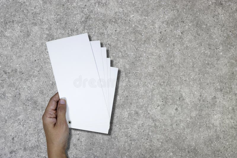 Hands Holding a Mockup of Business Cards Stack. Stock Photo - Image of ...