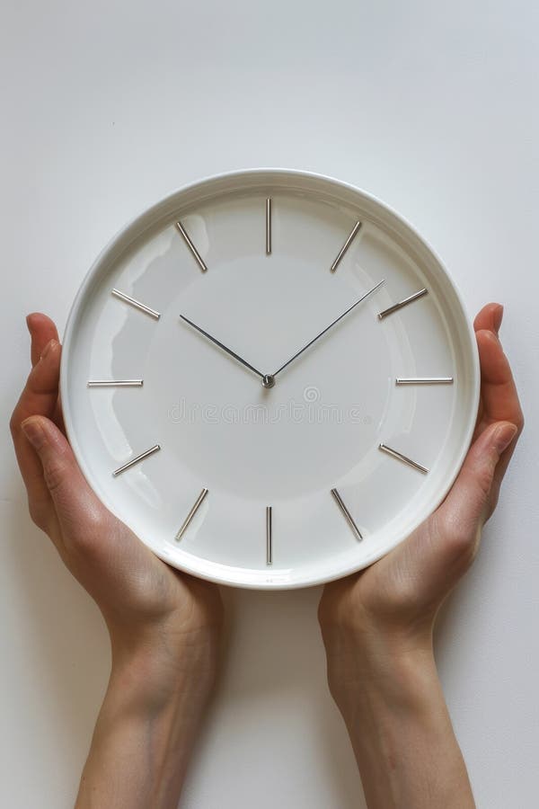 Hands Holding Clock. Ai Generated Stock Photo - Image of countdown ...