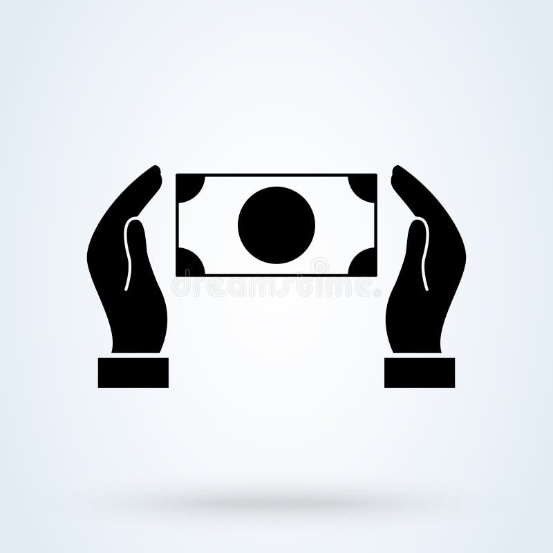 Hands are Holding Money, Banknote Icon. Payment with Money, Buying or ... Hands are Holding Money, Banknote Icon. Payment with Money, Buying or ...