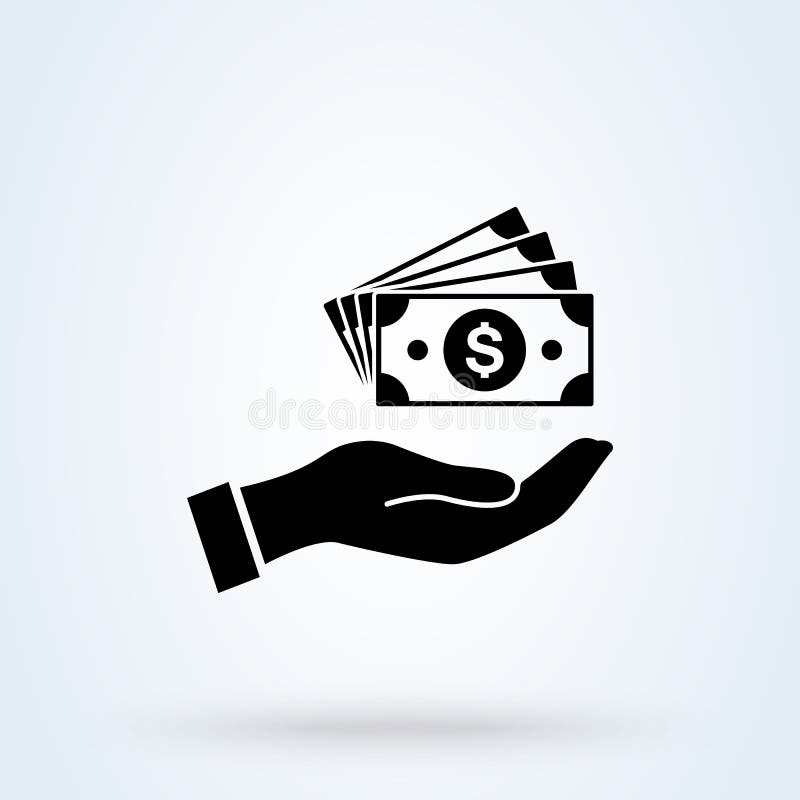 Hands are Holding Money, Banknote Icon. Payment with Money, Buying or ... Hands are Holding Money, Banknote Icon. Payment with Money, Buying or ...
