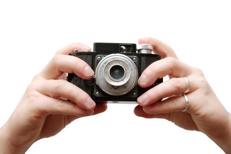 Hands Holding an Old Camera Stock Photo - Image of hands, camera: 4118762