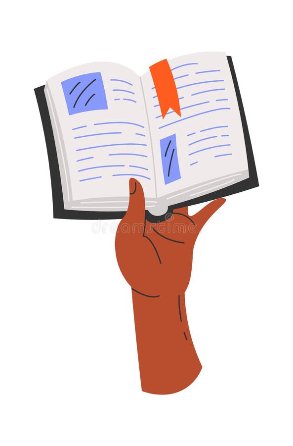 Hands Holding Open Book Flat Icon Stock Vector - Illustration of cover ...