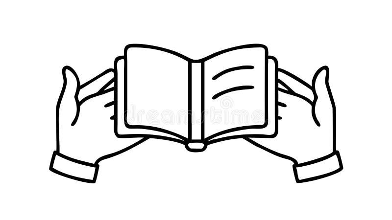 Holding Book Open Hands Stock Illustrations – 1,729 Holding Book Open ...