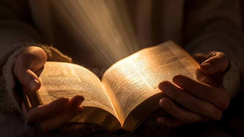 Hands Holding Open Bible Stock Illustrations – 232 Hands Holding Open ...