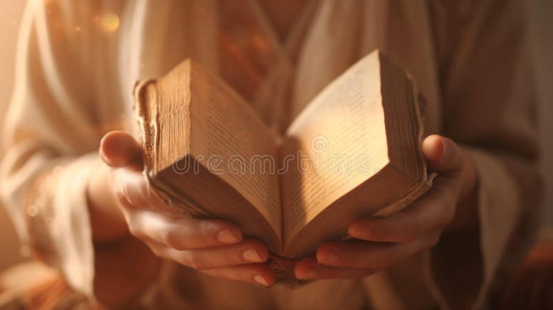Hands Holding Open Bible Stock Illustrations – 121 Hands Holding Open ...