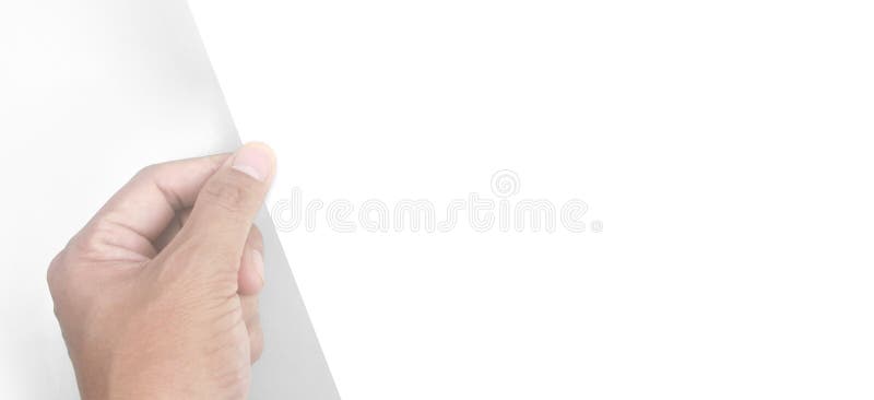 Hands Holding Paper Blank for Letter Paper Stock Photo - Image of ...