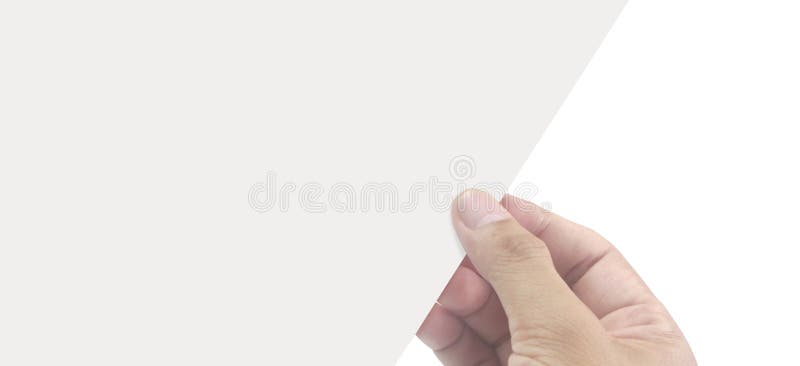 Hands Holding Paper Blank for Letter Paper Stock Image - Image of human ...