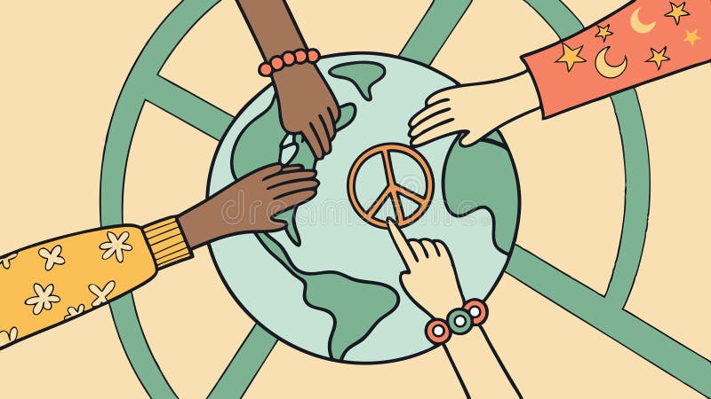 Hands Holding Peace Globe, Unity and Global Harmony Symbol Vector ...