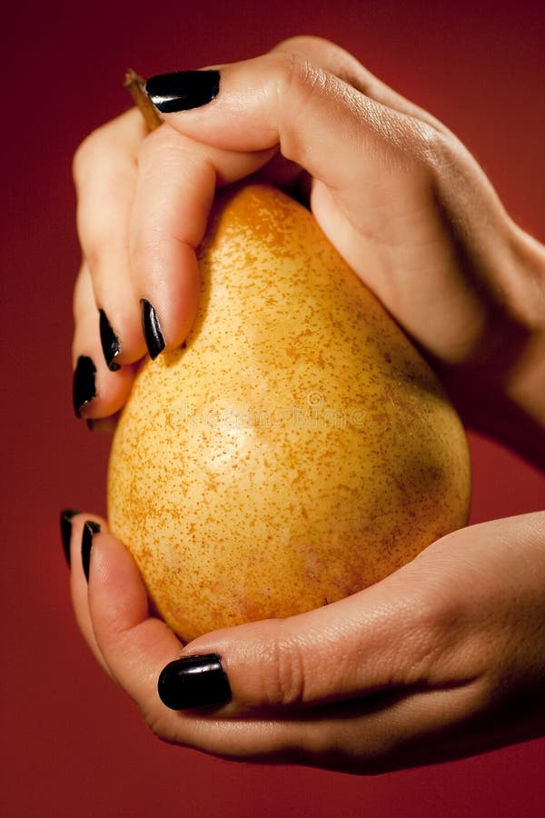 Hand and two pear stock image. Image of pears, picture - 13847989