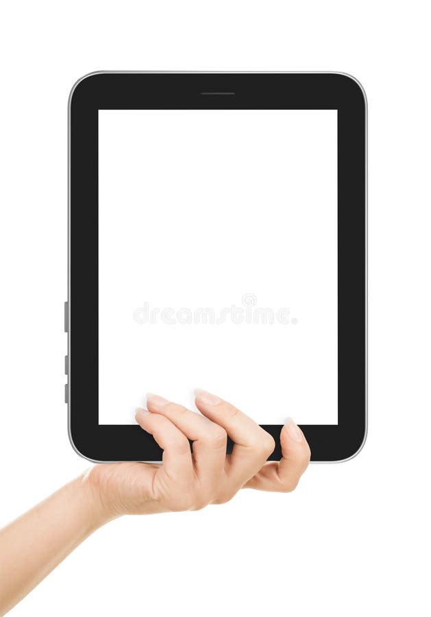 Holding And Point On Electronic Tablet PC Stock Photo - Image of hitech ...