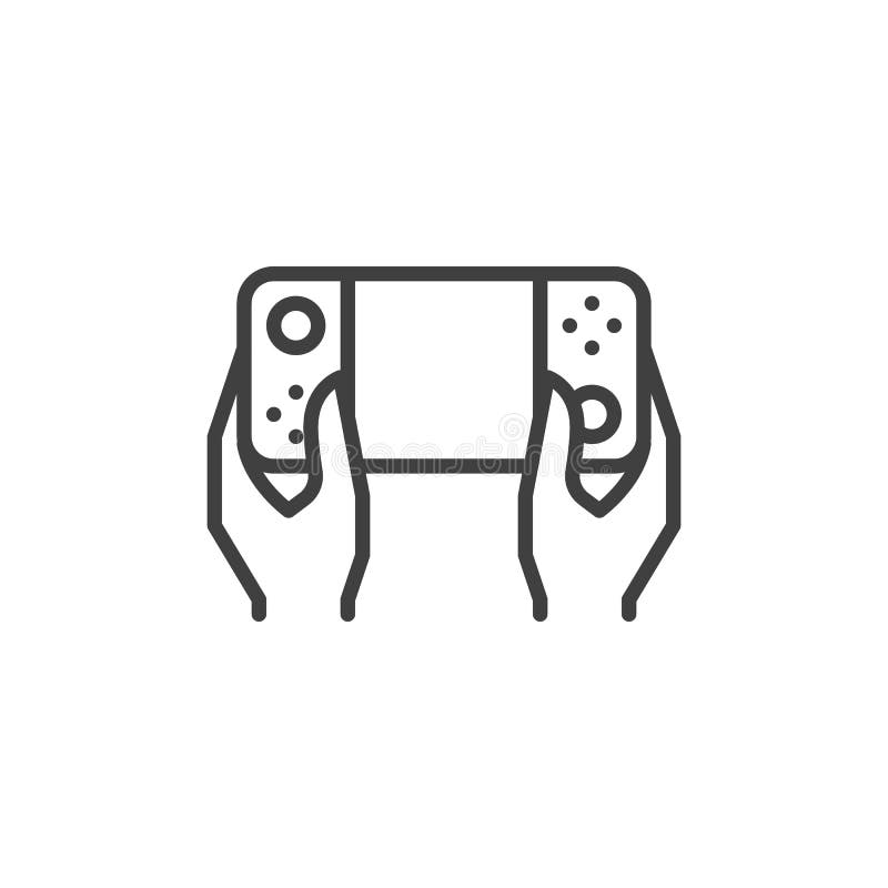 Holding Gamepad Outline Stock Illustrations – 110 Holding Gamepad ...