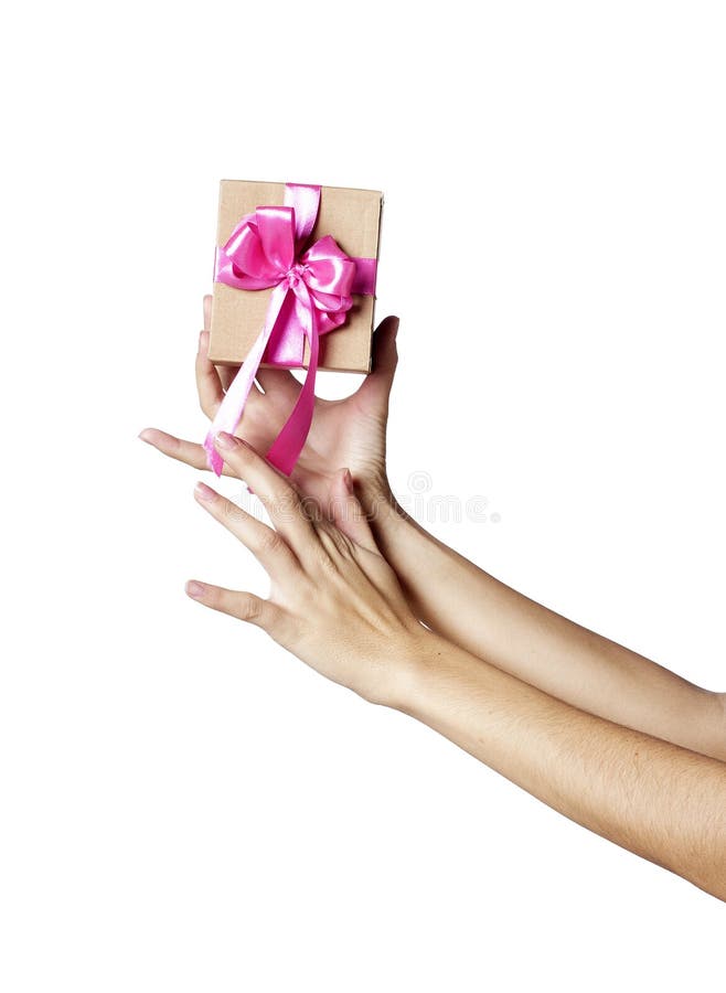Hands holding present gift stock photo. Image of event - 35939276