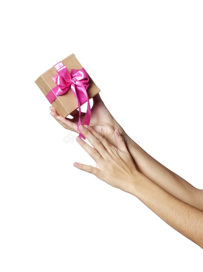 Hands holding present gift stock image. Image of woman - 35939285