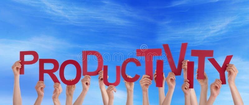 Blackboard with Handwritten Productivity Text. Progress Concept. Stock ...