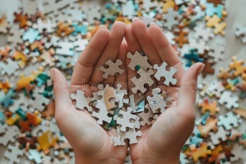 Hands Holding Puzzle Pieces – Concept of Problem-Solving and Teamwork ...