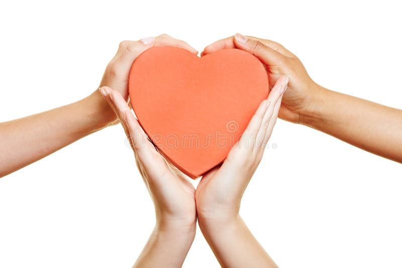 Hands holding red heart stock image. Image of isolated - 33209511