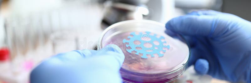 Hands Holding Sample for Detection on Coronavirus Stock Photo - Image ...