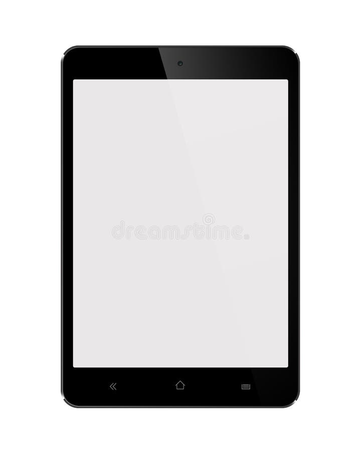 Tablet Computer with Blank Screen Isolated. Modern Gadget Stock Image ...