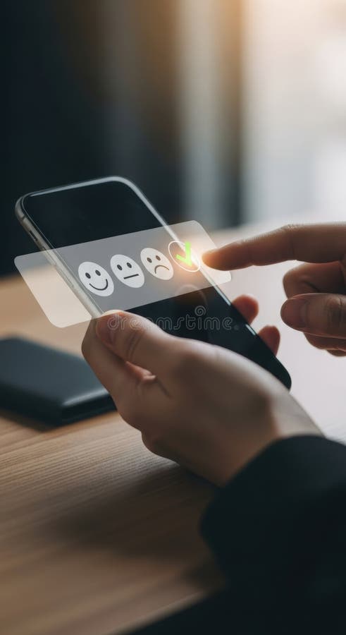 Customer Feedback Survey with Smiley Face and Star Ratings. Digital ...