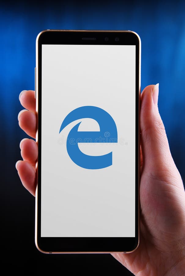Microsoft Edge App Logo on a Smartphone Screen. Editorial Image - Image ...