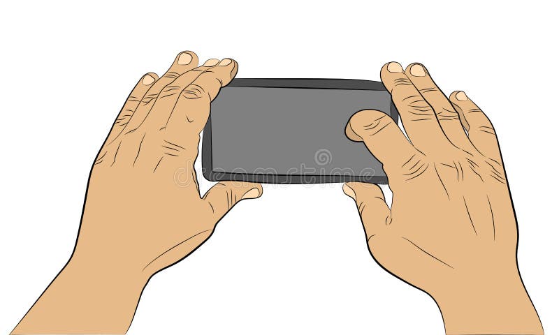 Smartphone In Hand And Recording Video Stock Vector - Illustration of ...