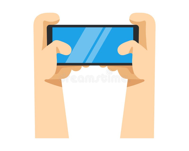 Hands Holding Smartphone, Selfie. Flat Illustration, Clip Art Vector ...