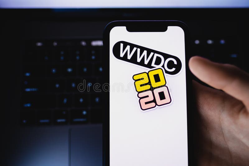 IPhone with WWDC 2020 Apple Event Logo on the Screen Editorial Photo ...