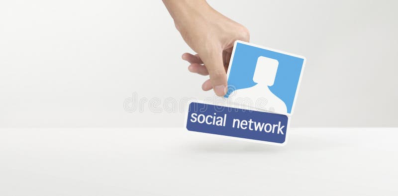 Hands Holding Social Networking Service on Paper Stock Photo - Image of ...