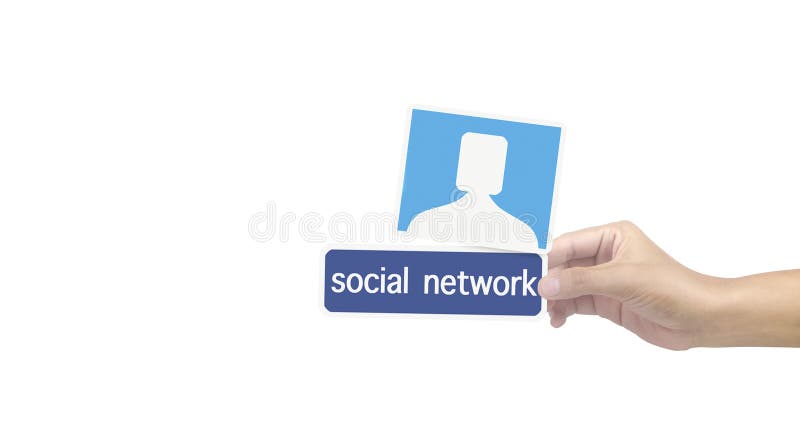 Hands Holding Social Networking Service on Paper Stock Photo - Image of ...