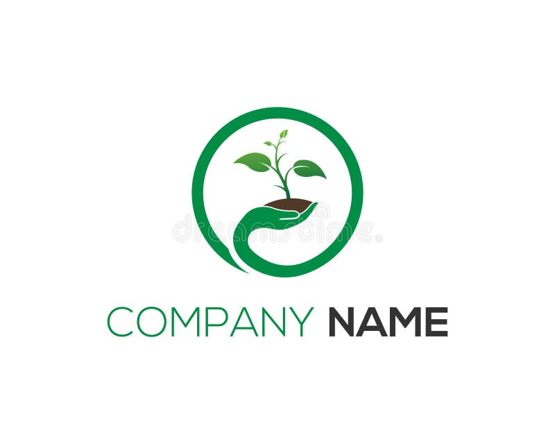 Hands Holding Soil with Tree Flat Vector Illustration. Stock Vector ...